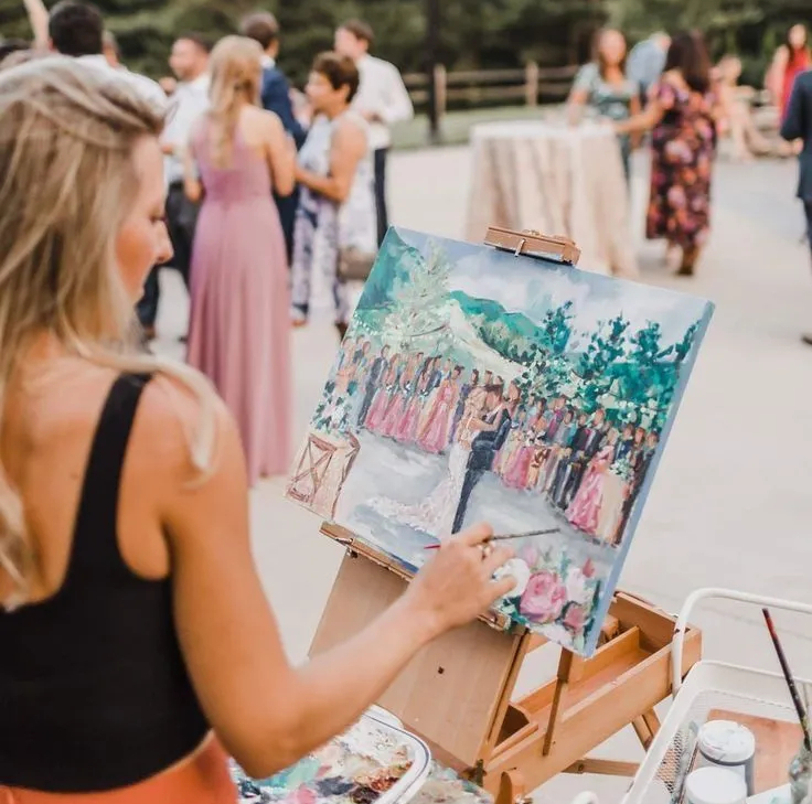 Capturing Love on Canvas The Magic of Live Wedding Painting