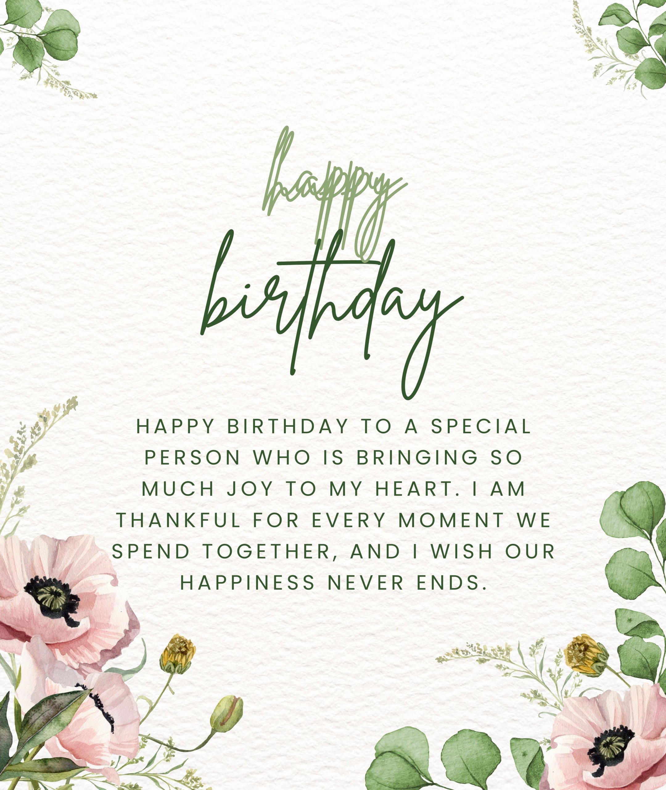 Happy Birthday Words
