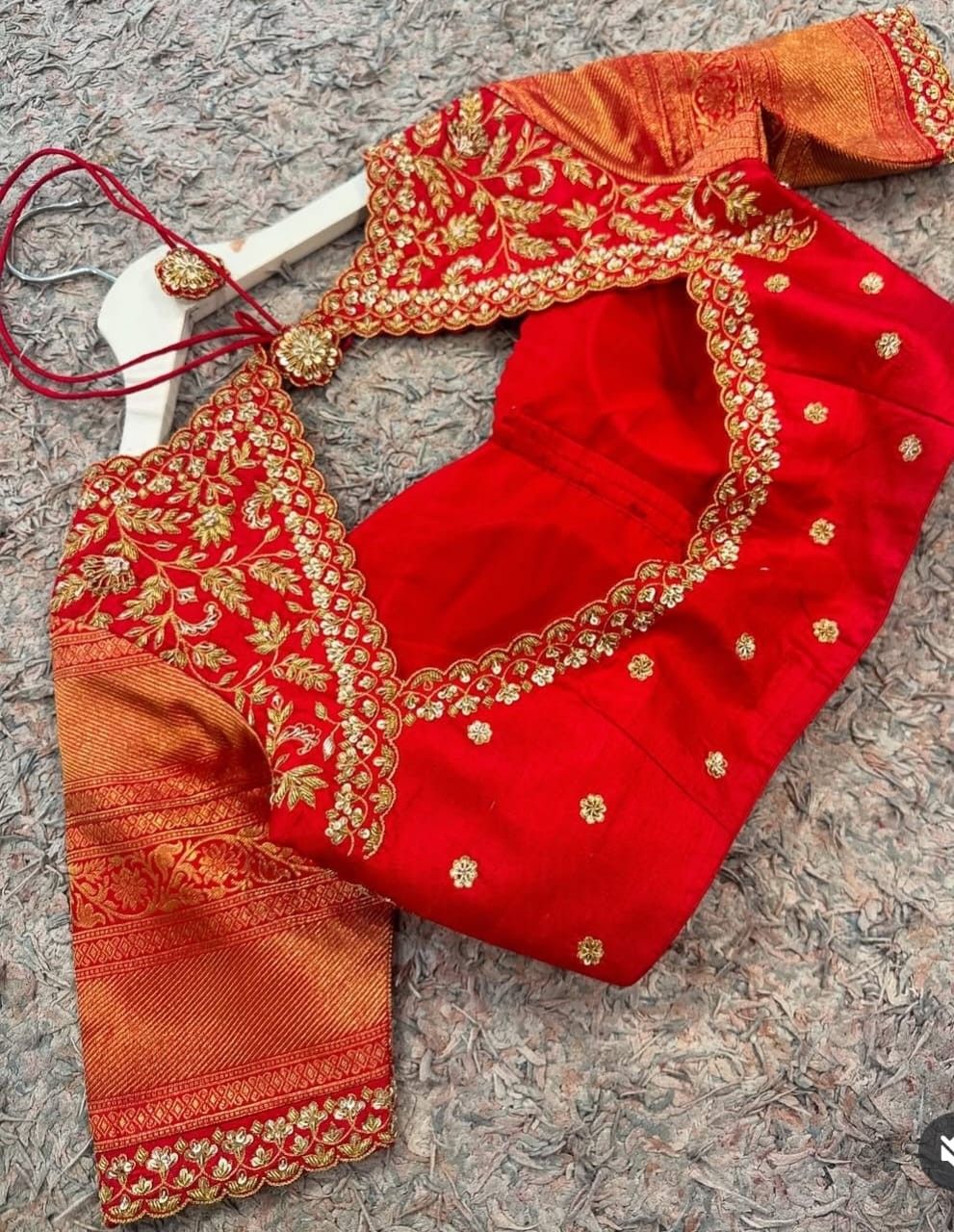 Latest Trendy Maggam Cut Work Blouse Designs