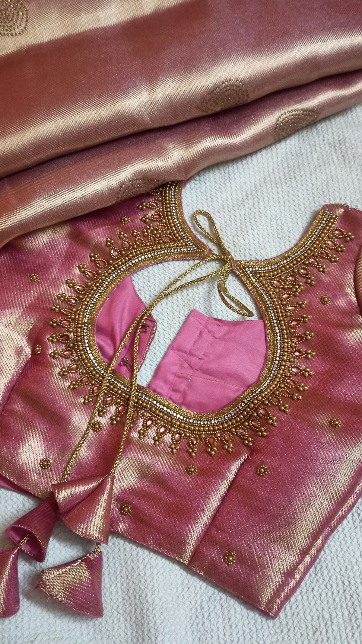 Latest Trendy Maggam Cut Work Blouse Designs