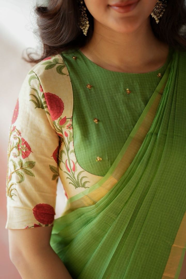 50+ Trendy Patch Work Blouse Designs for Stylish Ethnic Looks