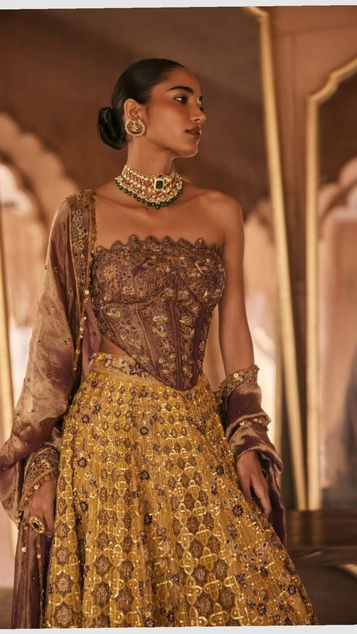Latest Corset Blouse Designs for Sarees & Lehengas: Trendy Styles for ...